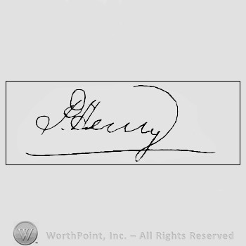 Mark with Signature: Patrick Henry. | #334355