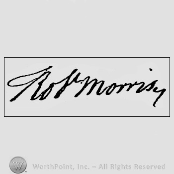 Mark with Signature: Robert Morris. | #334360