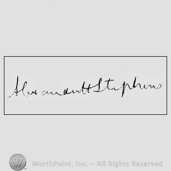 Mark with Signature: Alexander Stephens. | #334365