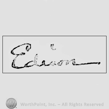 Mark with Signature: Thomas A. Edison. | #334379