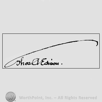 Mark with Signature: Thomas A. Edison. | #334381