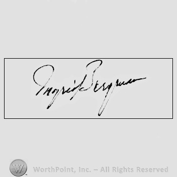 Mark with Signature: Ingrid Bergman. | #334384