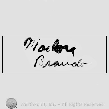 Mark with Signature: Marlon Brando. | #334387