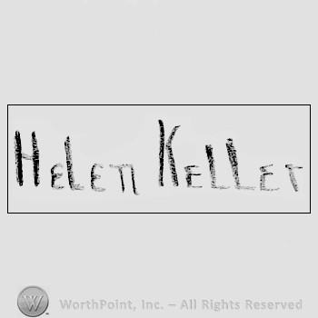 Mark with Signature: Helen Keller. | #334391