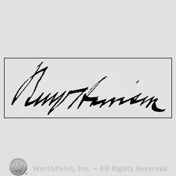 Mark with Signature: Benjamin Harrison. | #334408