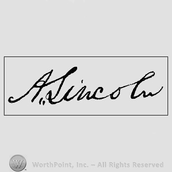 Mark with Signature: Abraham Lincoln. | #334413