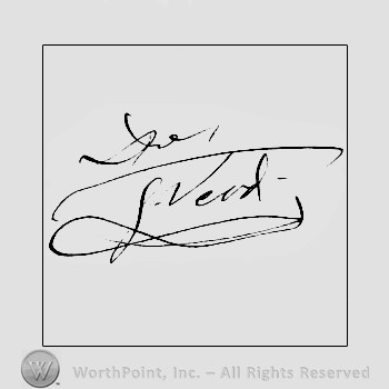 Mark with Signature: Giuseppe Verdi. | #334436