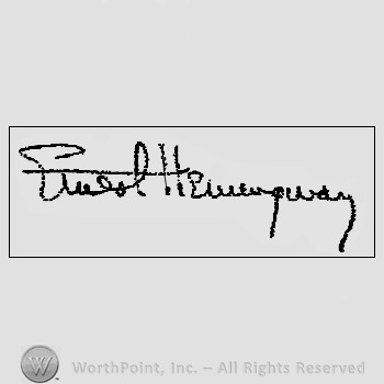 Mark with Signature: Ernest Hemingway. | #334443