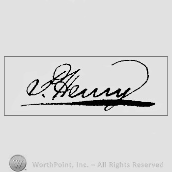 Mark with Signature: Patrick Henry. | #334458