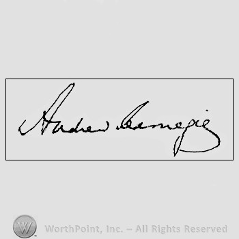 Mark with Signature: Andrew Carnegie. | #334467