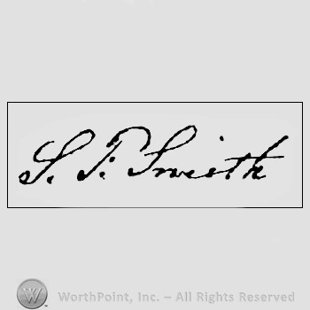 Mark with Signature: Samuel Francis Smith. | #334501