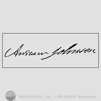 Mark with Signature: Andrew Johnson. | #334525
