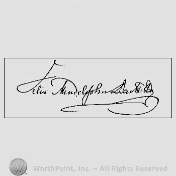 Mark with Signature: Felix Mendelssohn Bartholdy. | #334538