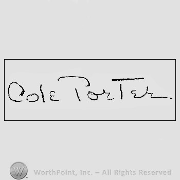 Mark with Signature: Cole Porter. | #334541