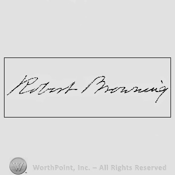Mark with Signature: Robert Browning. | #334555