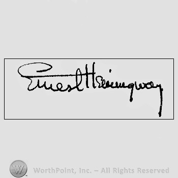 Mark with Signature: Ernest Hemingway. | #334564