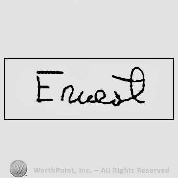 Mark with Signature: Ernest Hemingway. | #334565