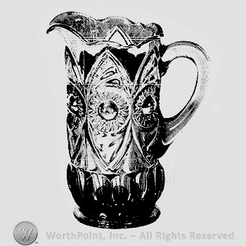 Mark with Glass pattern: Bullseye & Fan; pitcher. | #334674