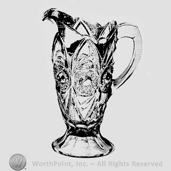 Mark with Glass pattern: Bullseye & Fan; pitcher. | #334676