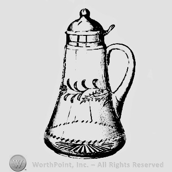 Mark with Glass pattern: Saxon; syrup pitcher. | #334932
