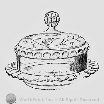 Mark with Glass pattern: Dakota; butter dish. | #336321