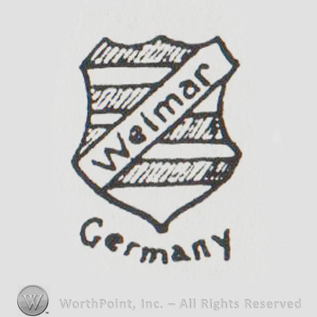 Mark with a shield with a stripe with WEIMAR | #33695