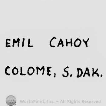 Mark with The text "EMIL CAHOY COLOME, S. DAK". | #33743