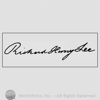 Mark with Signature: Richard Henry Lee. | #338019