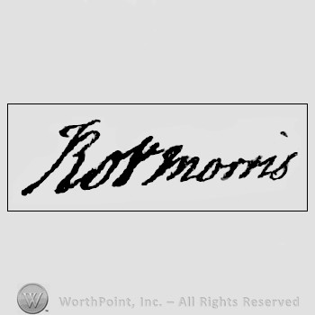 Mark with Signature: Robert Morris. | #338021