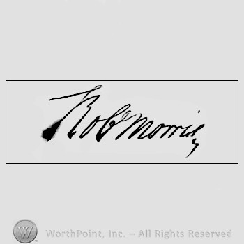 Mark with Signature: Robert Morris. | #338022