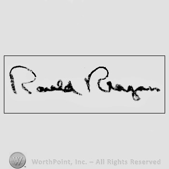 Mark with Signature: Ronald Reagan. | #338069