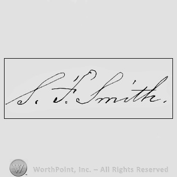 Mark with Signature: Samuel Francis Smith. | #338254