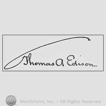 Mark with Signature: Thomas A. Edison. | #338268