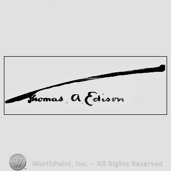Mark with Signature: Thomas A. Edison. | #338269