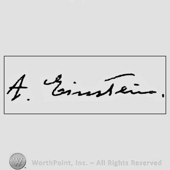 Mark with Signature: Albert Einstein. | #338273