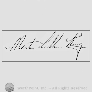 Mark with Signature: Martin Luther King Jr.. | #338284