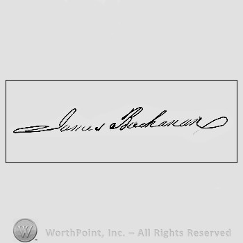Mark with Signature: James Buchanan. | #338294