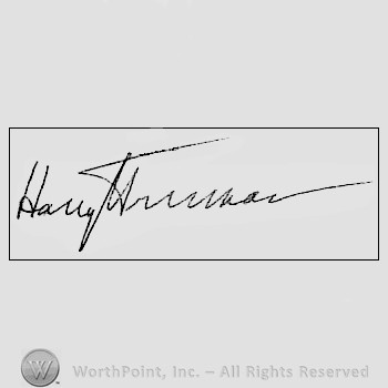 Mark with Signature: Harry S. Truman. | #338317