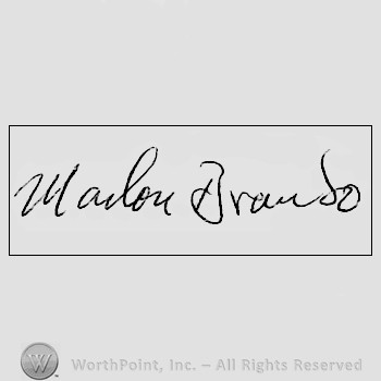 Mark with Signature: Marlon Brando. | #338319