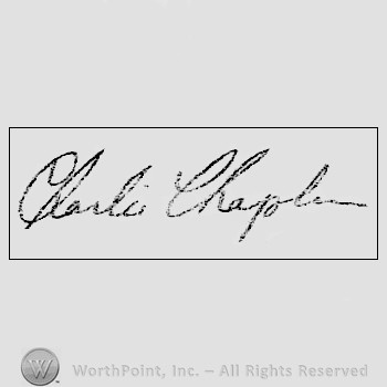 Mark with Signature: Charlie Chaplin. | #338324