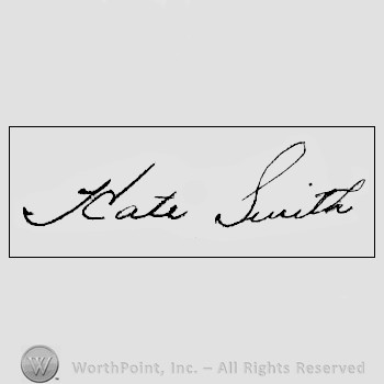 Mark with Signature: Kate Smith. | #338332