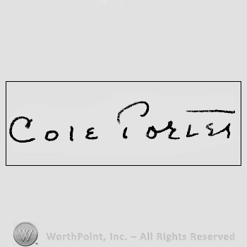 Mark with Signature: Cole Porter. | #338337
