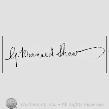 Mark with Signature: George Bernard Shaw. | #338360