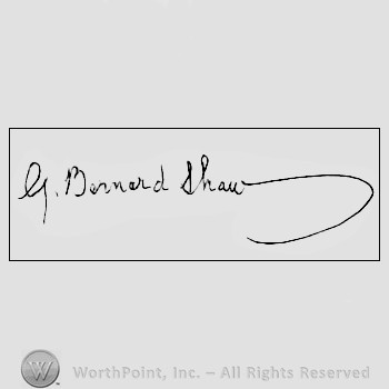 Mark with Signature: George Bernard Shaw. | #338361