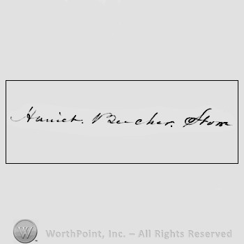 Mark with Signature: Harriet Beecher Stowe. | #338364