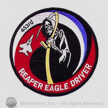Mark with F-15 Eagle Swirls Patch : 493d Fighter | #344504