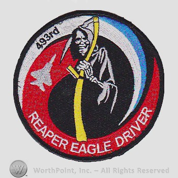 Mark with F-15 Eagle Swirls Patch : 493d Fighter | #344506