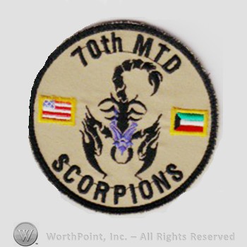 Mark with The text "70th MTD SCORPIONS", and the | #348316