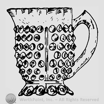 Mark with Glass pattern: Hobnail; creamer. | #350578