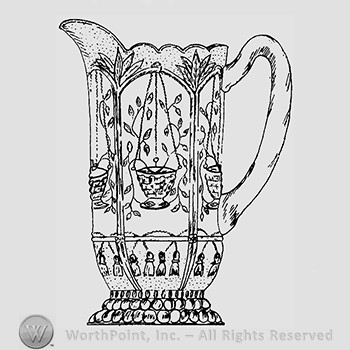 Mark with Glass pattern: Hanging-Basket; pitcher. | #350585